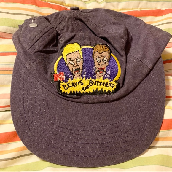 MTV | Accessories | Remade Retro Beavis Butthead Patch Baseball Cap ...